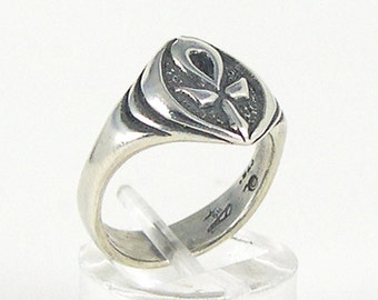 Ankh Band Ring, Silver Ankh Ring, Ankh Jewelry, Egyptian Symbol Ring ...