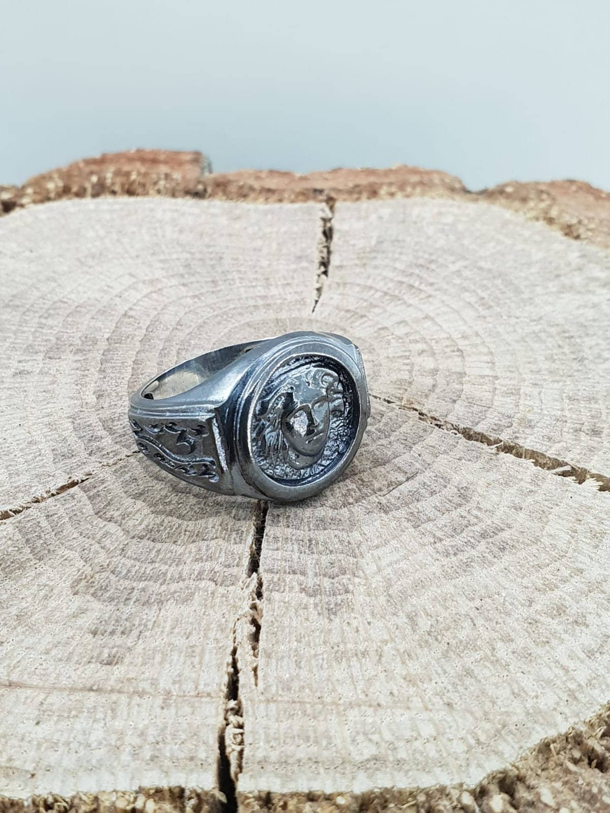 Ancient Coin Ring, Medusa Ring, Men Jewelry, Women Jewellery, Men Ring ...