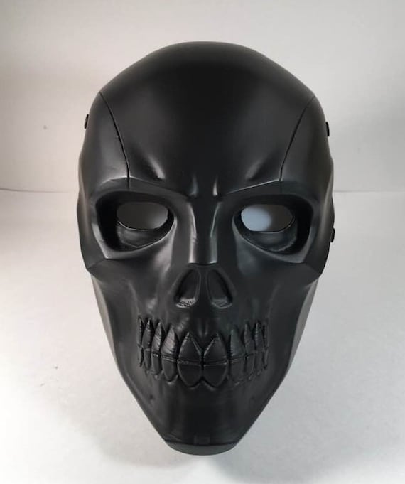 Black Mask Cosplay Full Helmet Matte Black Costume Comics - Etsy