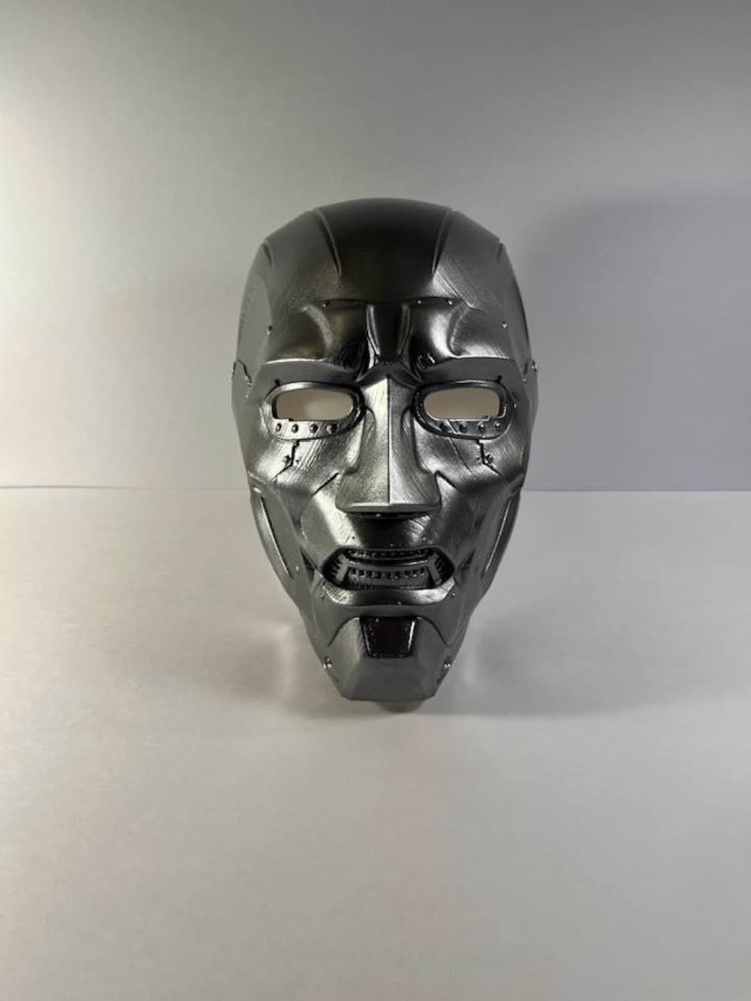 Dr Doom Mask: Metallic Sterling Silver Color, Costume Halloween - Etsy
