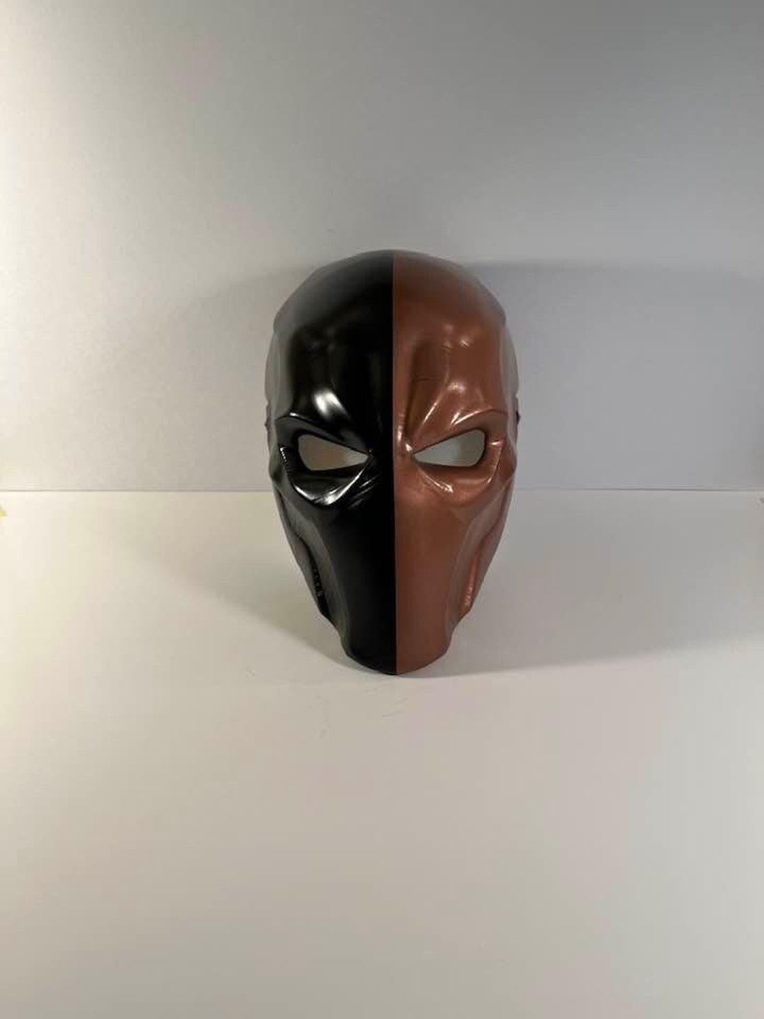 Deathstroke Helmet Mask and Backplate BOTH EYES OPEN Cosplay Costume ...