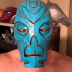 Dragon Priest Mask Rahgot Turquoise (blue-green), Gold Version Skyrim ...