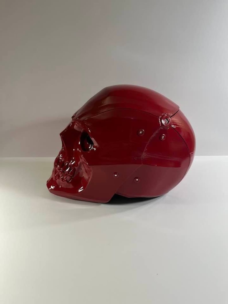 Red Skull Full Helmet Mask: Painted PLA Plastic, Cosplay Costume - Etsy
