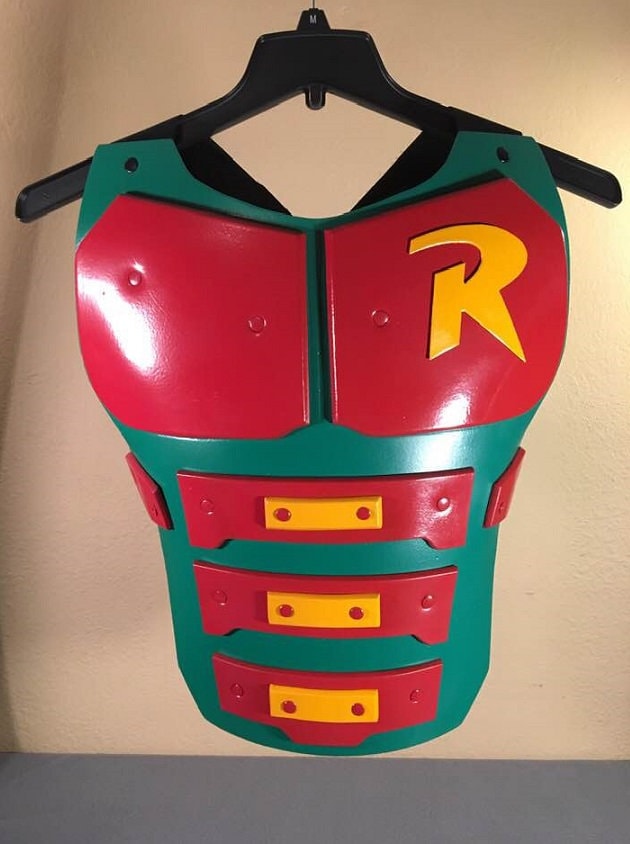 Robin Cosplay Chest Armor: Red, Green, Yellow - Adjustable Straps - Etsy