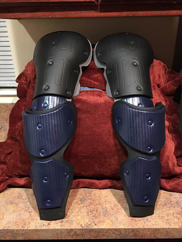 Deathstroke Shoulder Armor Blue Carbon Fiber Print. Slade. Adjustable ...