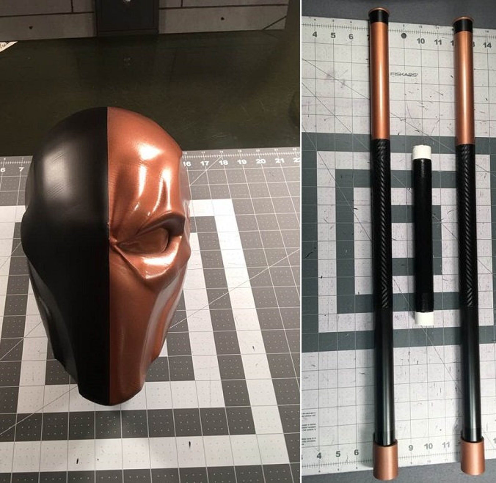 Deathstroke Helmet Mask and Backplate Cosplay Costume Comics Halloween ...