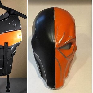 Deathstroke Cosplay Costume Slade Body Armor Black/ Orange Chest Vest ...