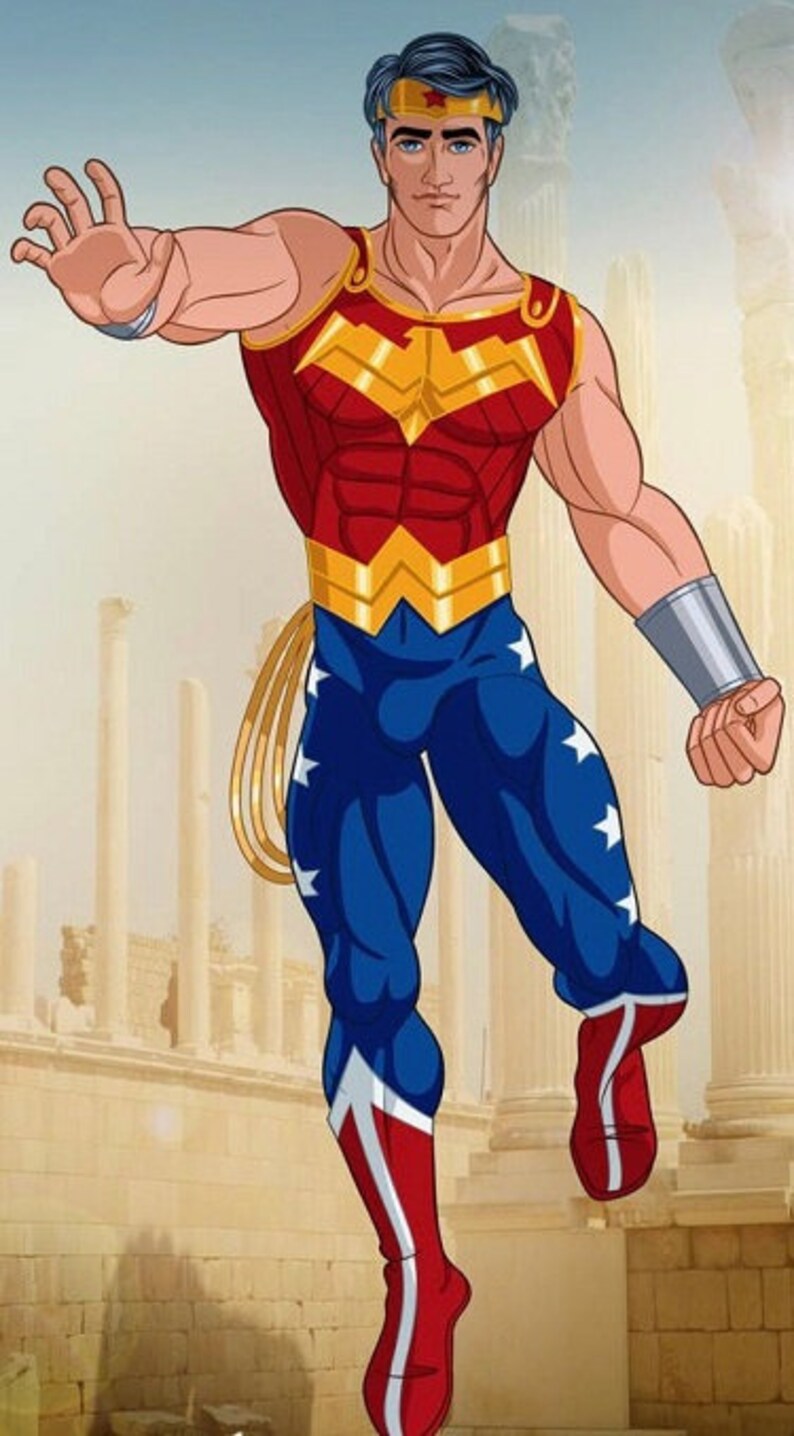 Wonder Man Cosplay Chest Vest Body Armor Costume Woman Comics Halloween ...