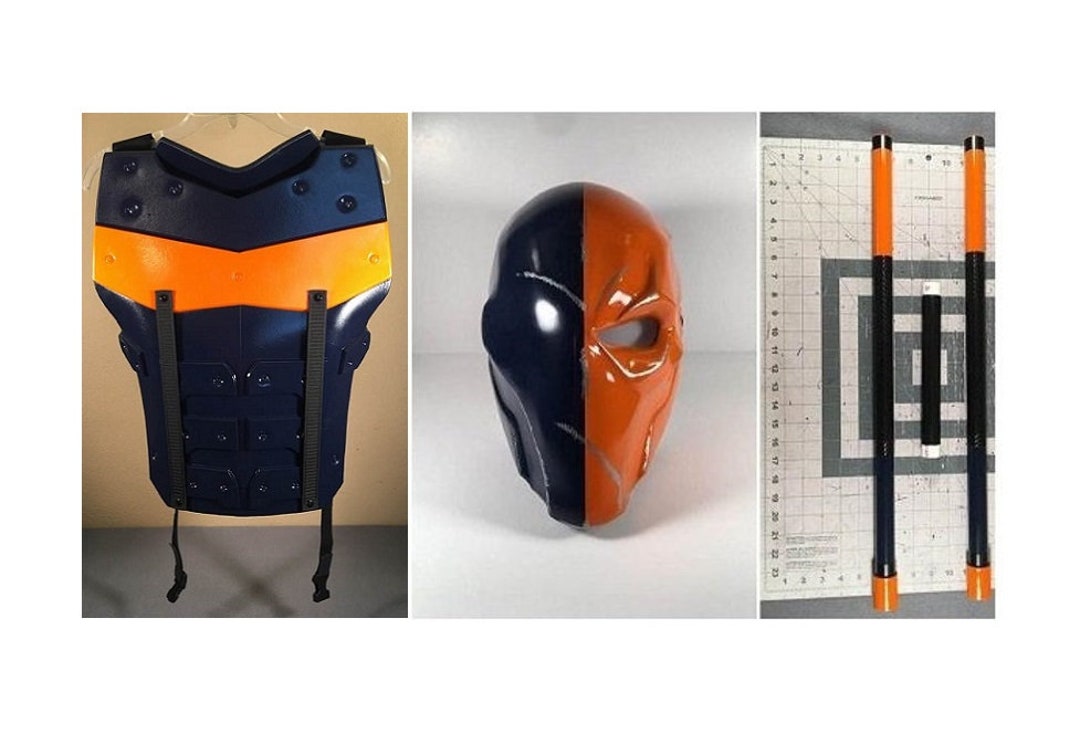 Deathstroke Cosplay Set: Chest Armor, Mask and Staff - Etsy