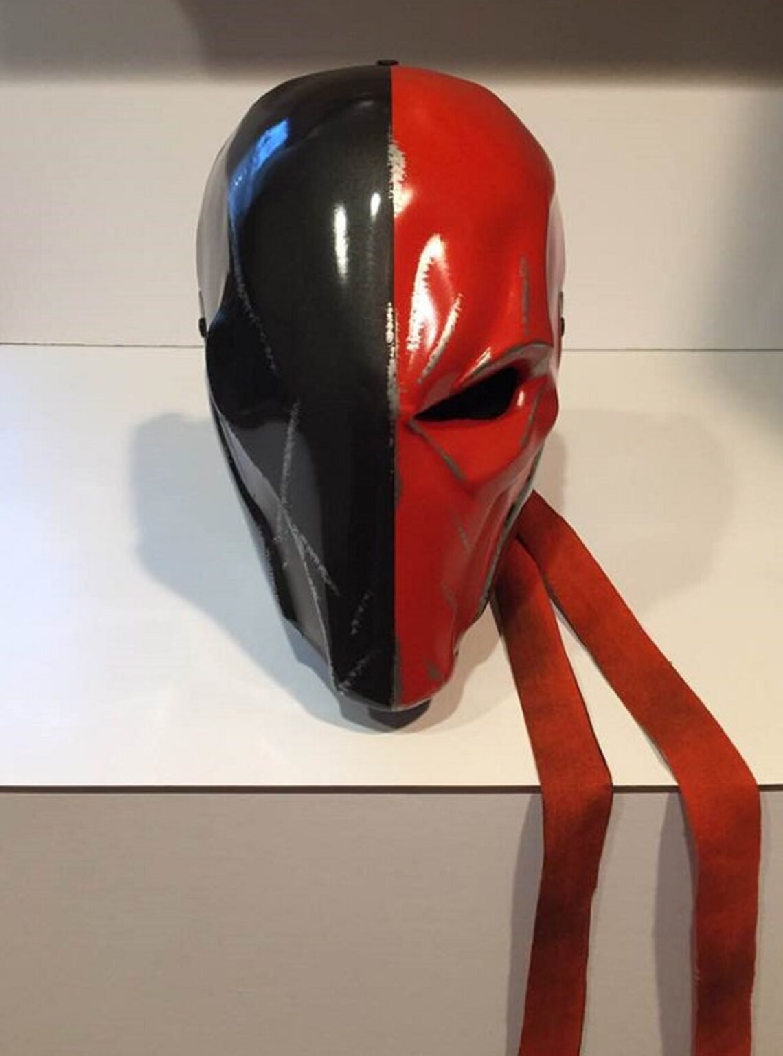 Deathstroke Helmet Mask & Backplate METALLIC ORANGE and Matte Black ...
