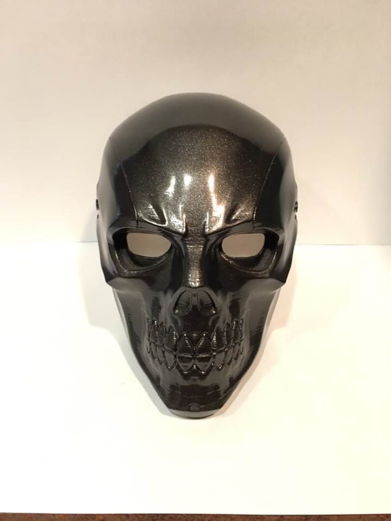 Black Mask Cosplay Full Helmet Matte Black Costume Comics - Etsy