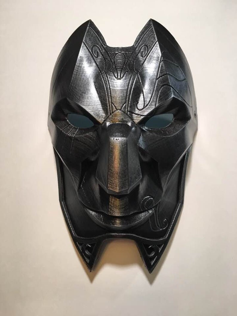 Jhin Mask League of Legends Metallic Blue Color With - Etsy