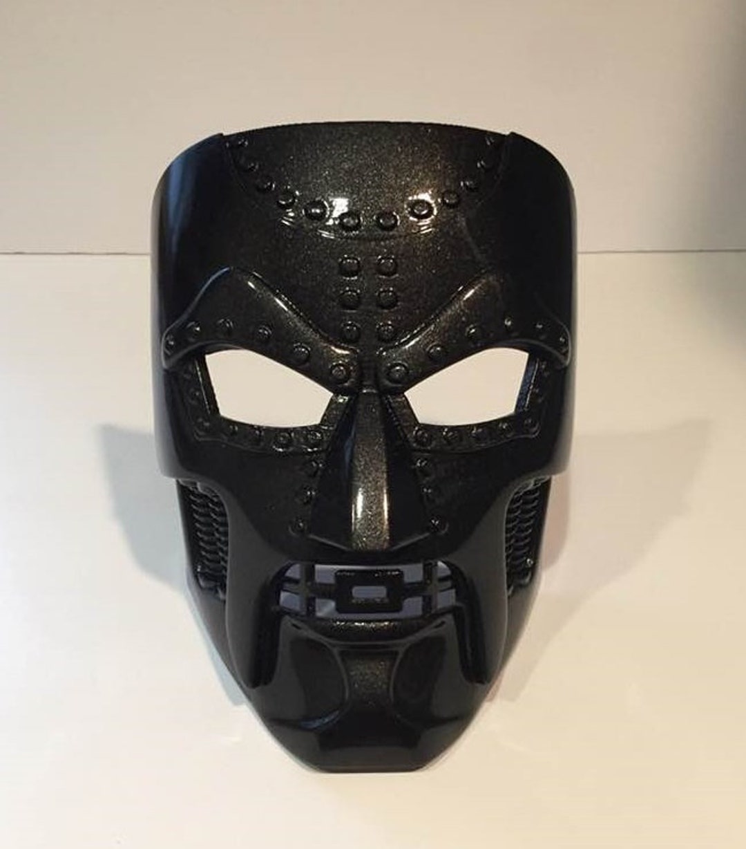 Dr. Doom Mask: Metallic Black Night, Adjustable Straps, Cosplay Costume ...