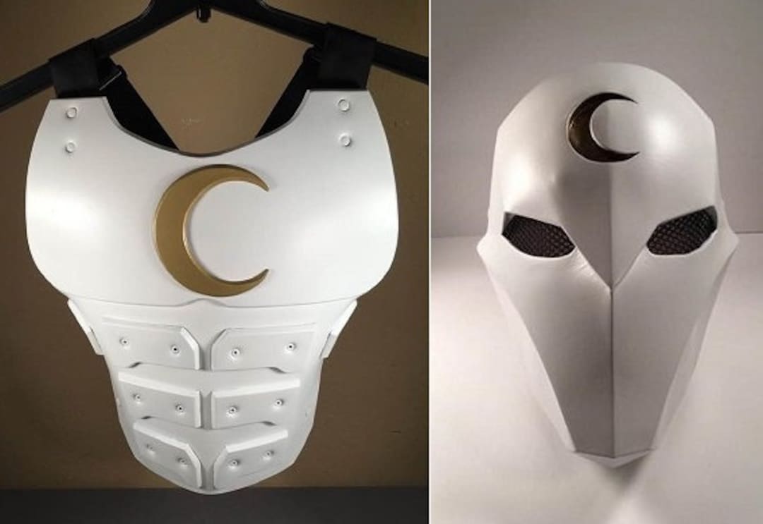 Moon Knight Chest Armor & Mask Set: Gold Moon Costume Halloween - Etsy
