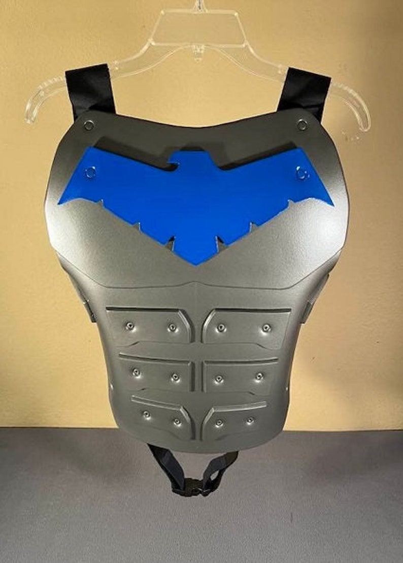 Nightwing COMBO SET Cosplay Gunmetal Blue Chest Body Armor and - Etsy