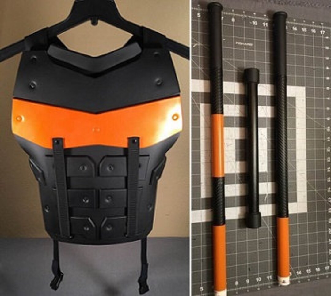 Deathstroke Chest and Staff Cosplay Combo Set Vest Body Armor - Etsy