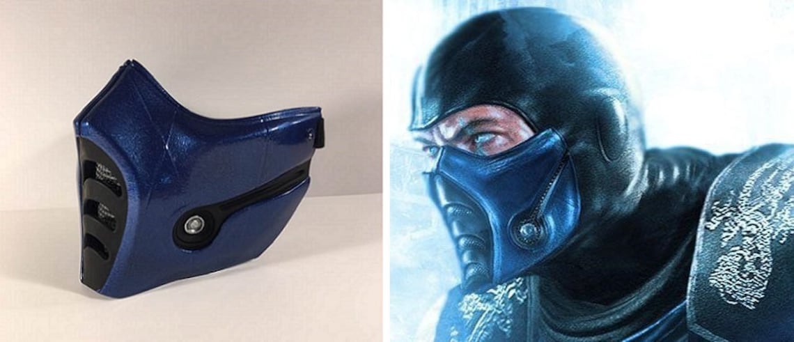 Subzero Sub-zero MK9 Mask Adjustable Strap Mortal Combat Video | Etsy