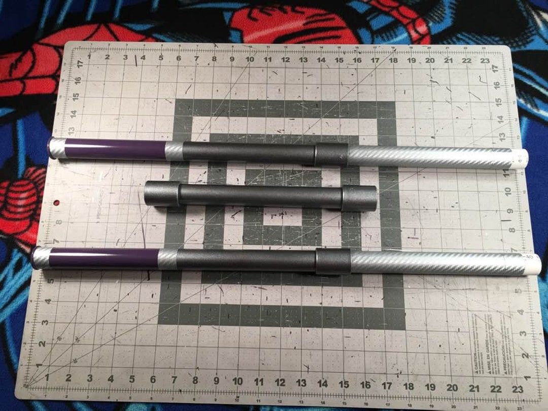 Gambit Collapsible Costume Staff: Silver & Purple Carbon Fiber, 5' Long ...
