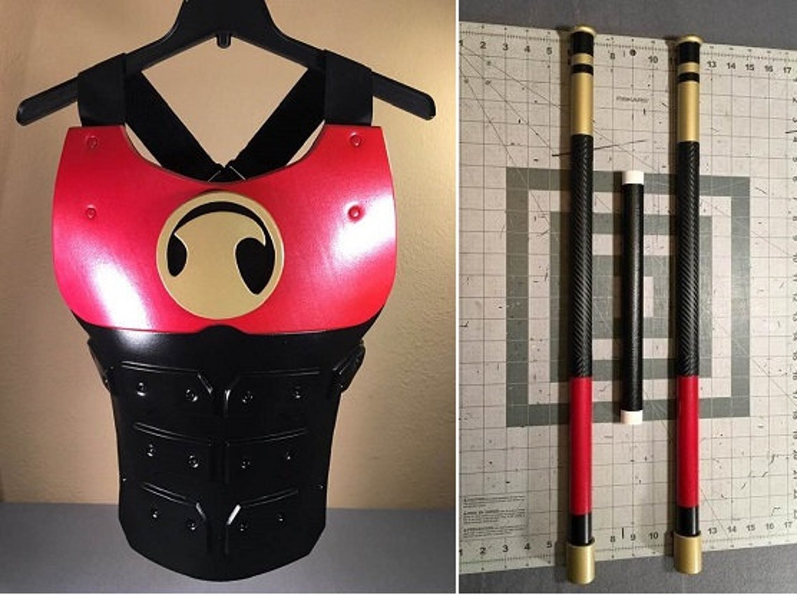 Red Robin Collapsible Bo Staff Costume Cosplay - Etsy