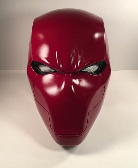 Red Hood Helmet Rebirth Version Cosplay Fire Red Costume Comics ...