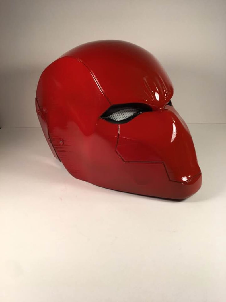 Red Hood Helmet Rebirth Version Cosplay Fire Red Costume Comics ...