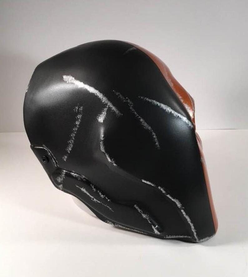 Deathstroke Helmet Mask & Backplate METALLIC ORANGE and Matte Black ...