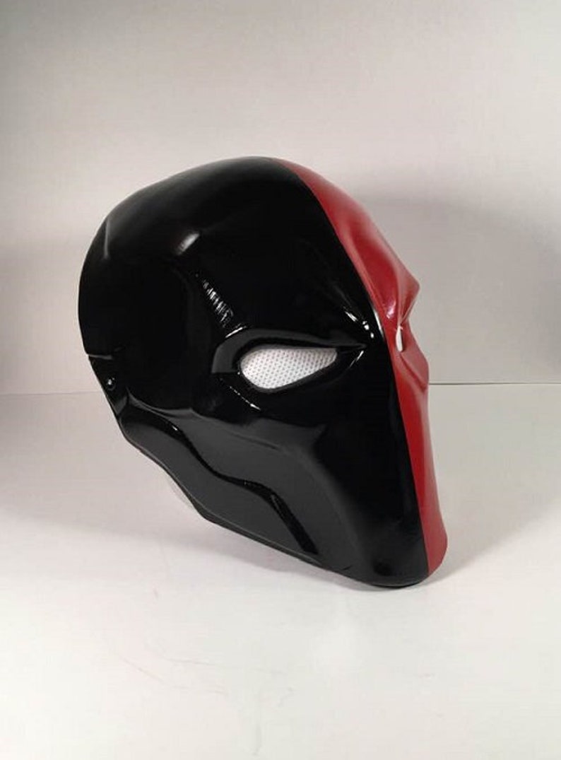 Deadpool Deathstroke Mask Mashup Cosplay Costume Helmet Backplate White ...