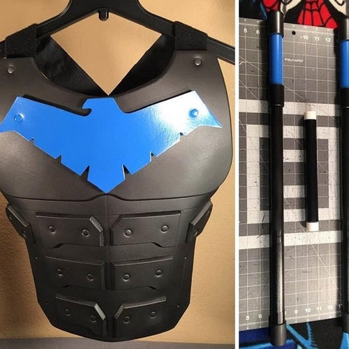 Nightwing Cosplay COMBO SET Chest Vest Body Armor Shoulders - Etsy