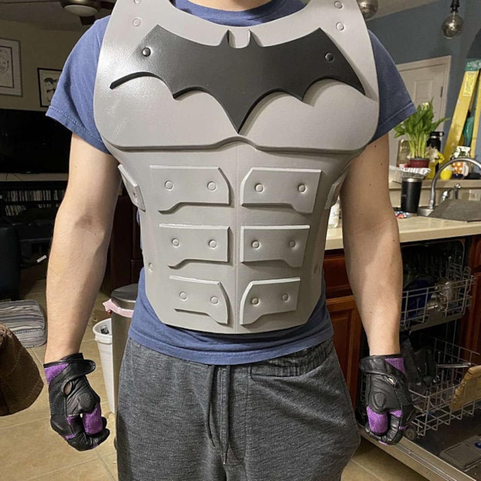 Year One Bat Chest Armor Cosplay Vest Body Dark Knight Costume Comics ...