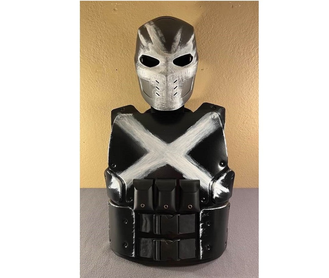 Crossbones Helmet and Matching Body Armor Cosplay Chest Vest Captain ...