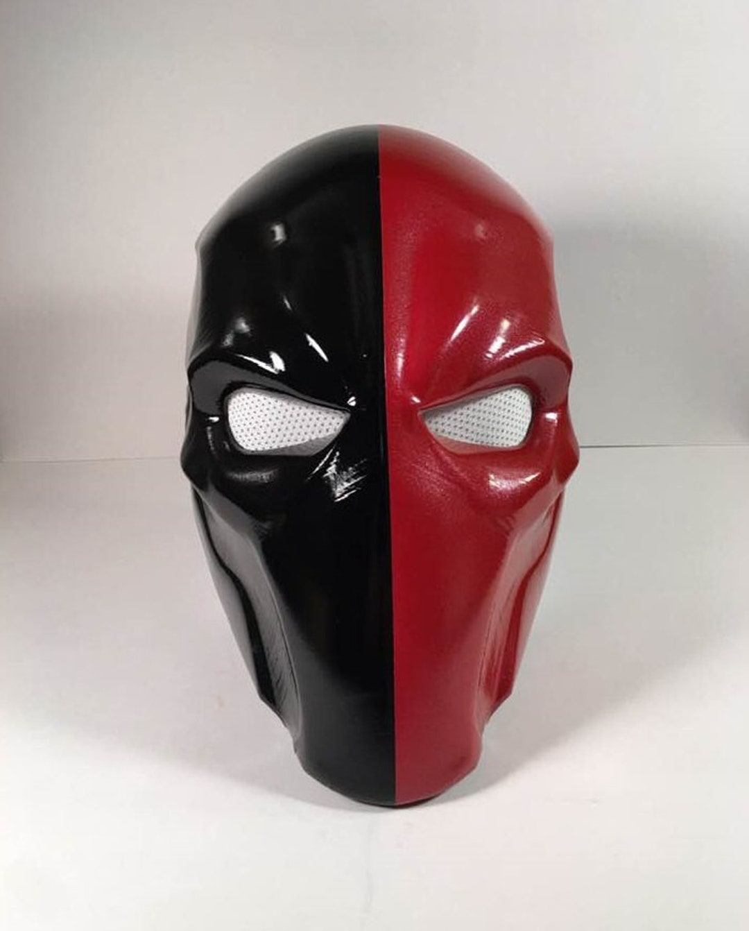 Deadpool Deathstroke Mask Mashup Cosplay Costume Helmet Backplate White ...