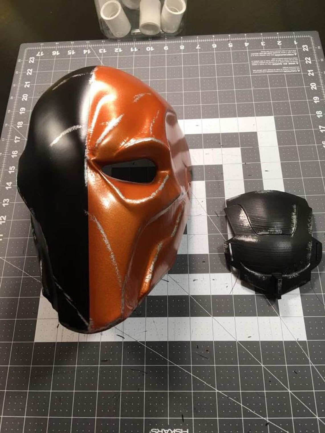 Deathstroke Helmet Mask & Backplate Cosplay Costume Metallic | Etsy