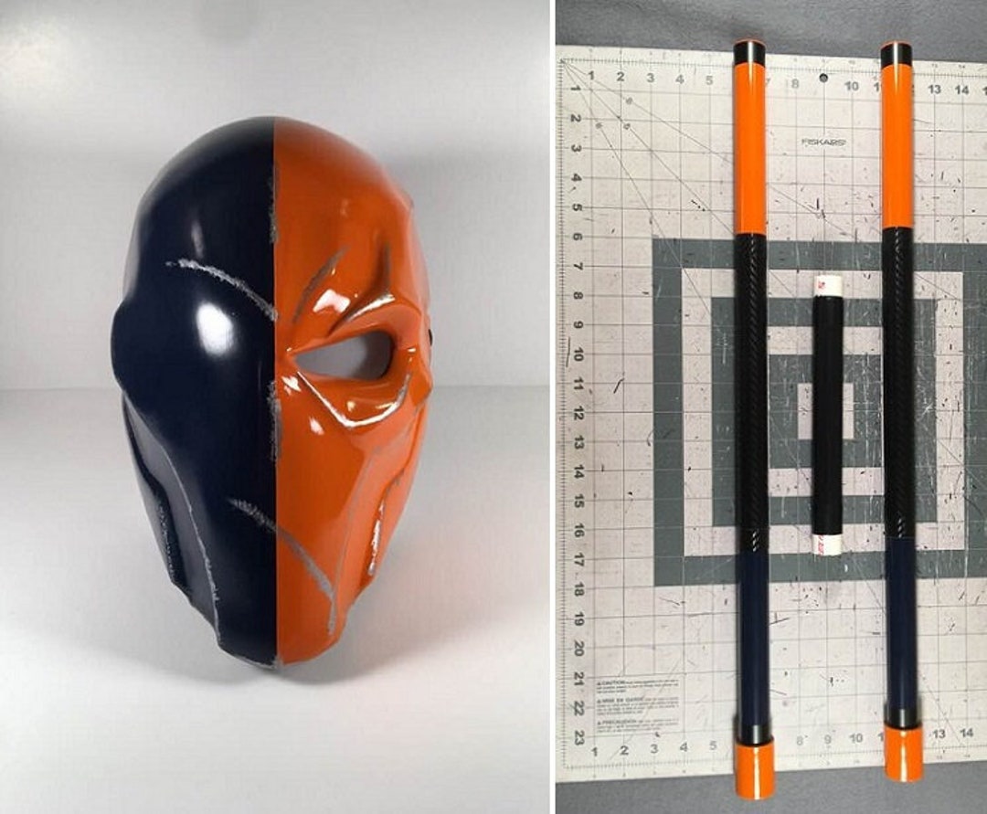 Deathstroke Cosplay Costume SET Mask and Collapsible Bo Staff - Etsy