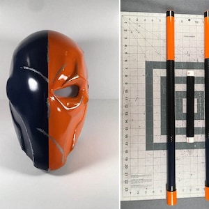 Deathstroke Cosplay Costume SET Mask and Collapsible Bo Staff - Etsy