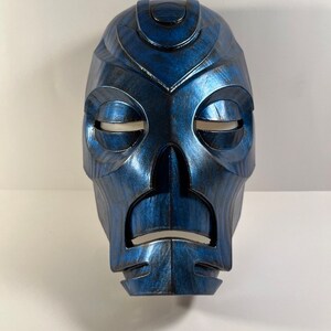 Dragon Priest Mask Morokei Metallic Blue, Gunmetal Version Skyrim Elder ...