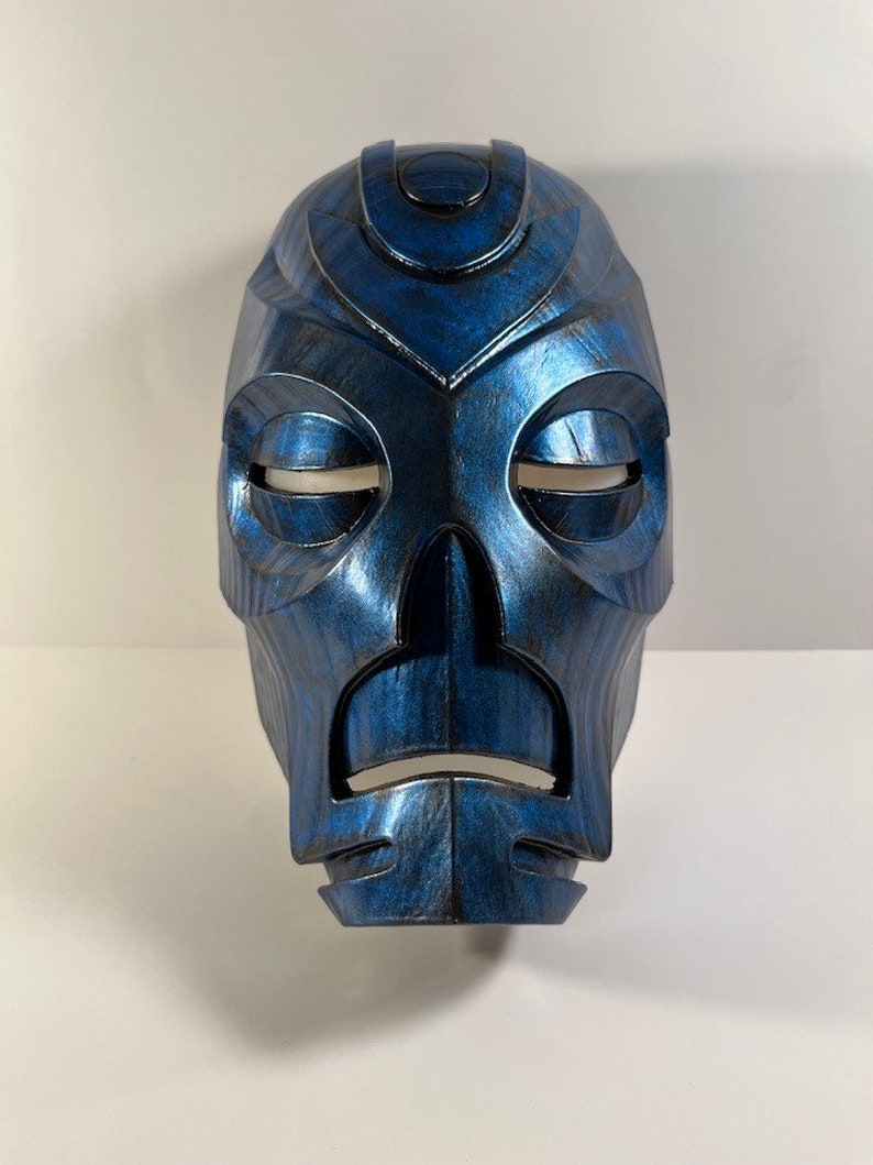 Dragon Priest Mask Morokei Metallic Blue Gunmetal Version - Etsy