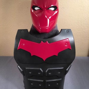 Red Hood Chest Armor and Matching Shoulders Cosplay Vest Costume ...