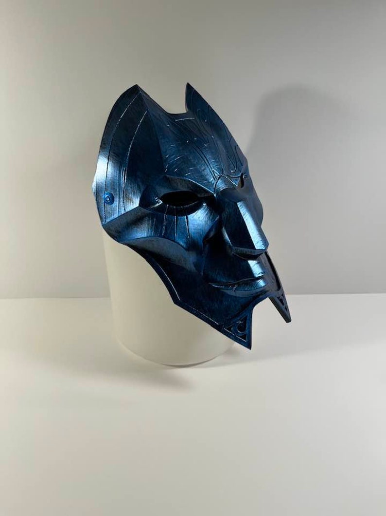 Jhin Mask League of Legends Metallic Blue Color With - Etsy