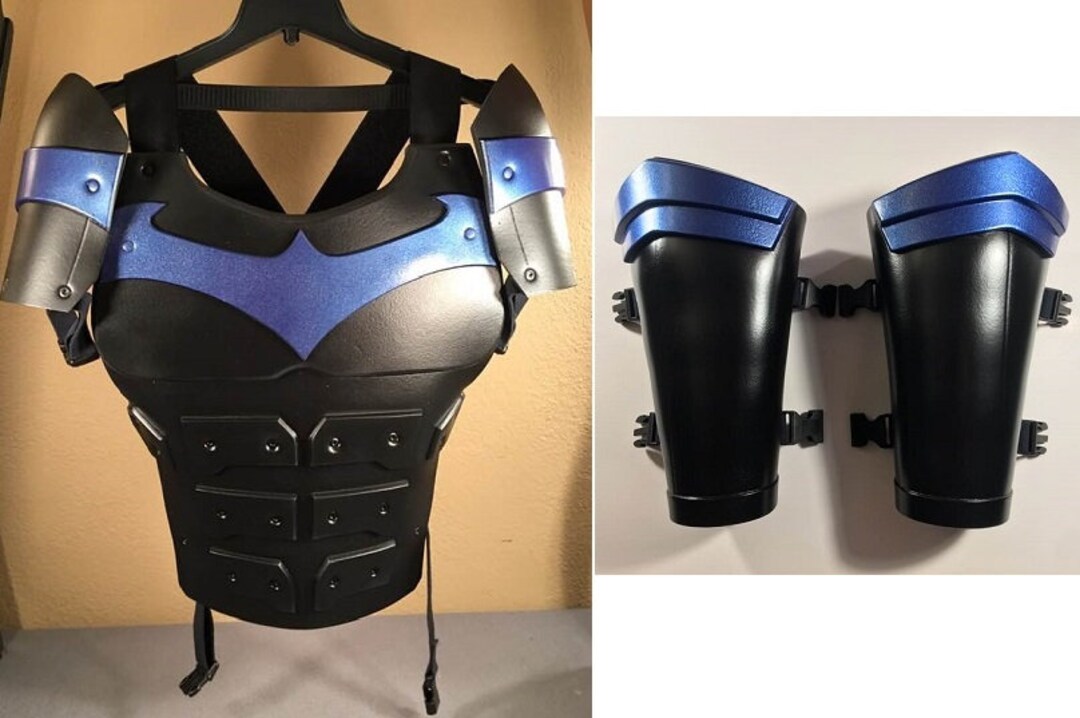 Nightwing COMBO SET Chest Vest Body Armor, Shoulders and Forearms. - Etsy