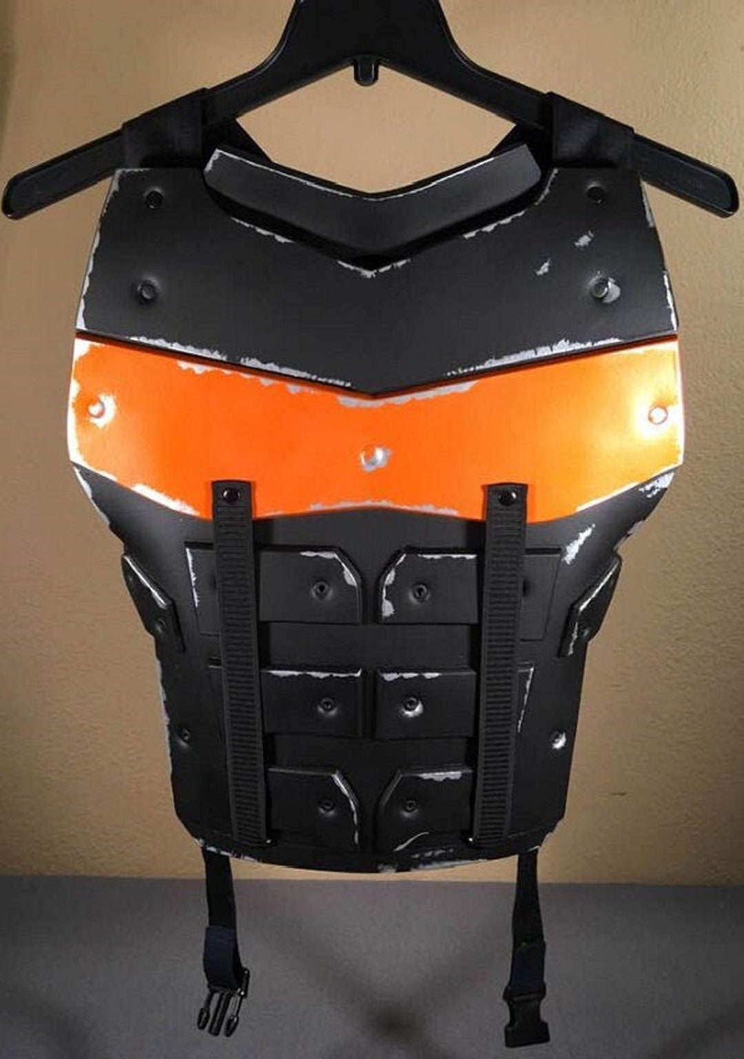 Deathstroke Cosplay Costume Slade Body Armor Black/ Orange Chest Vest ...
