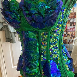 Mermaid Scale and Rhinestone Corset - Etsy