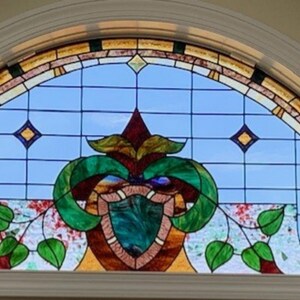 Art Nouveau Victorian Stained Glass Arch Top Pattern Digital Copy - Etsy UK