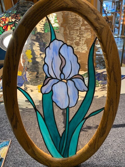 Oval Iris Stained Glass Pattern, Iris Pattern Digital Download, Iris ...