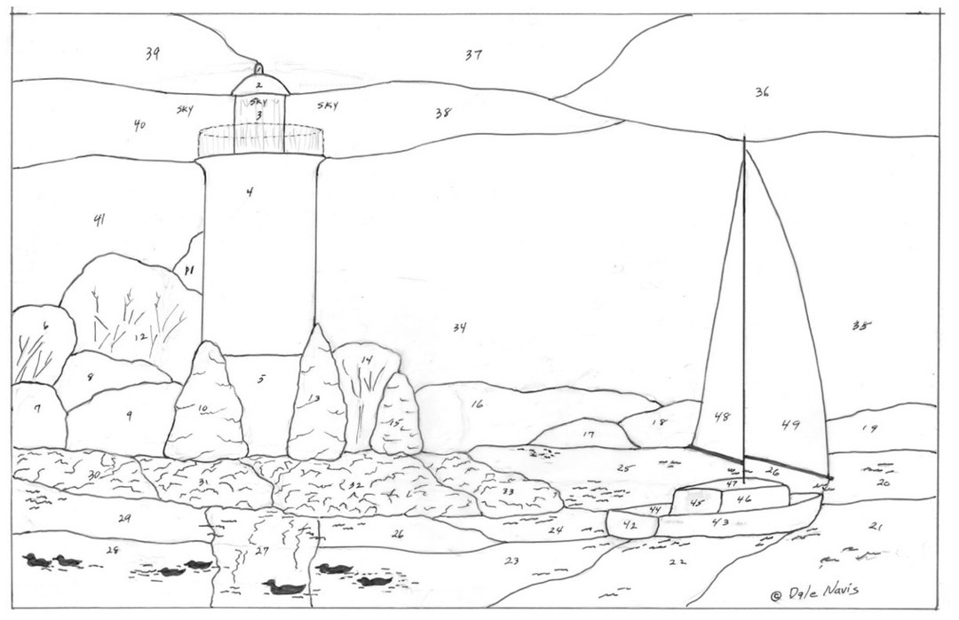 Lighthouse Stained Glass Pattern, Sailboat Stained Glass Pattern ...