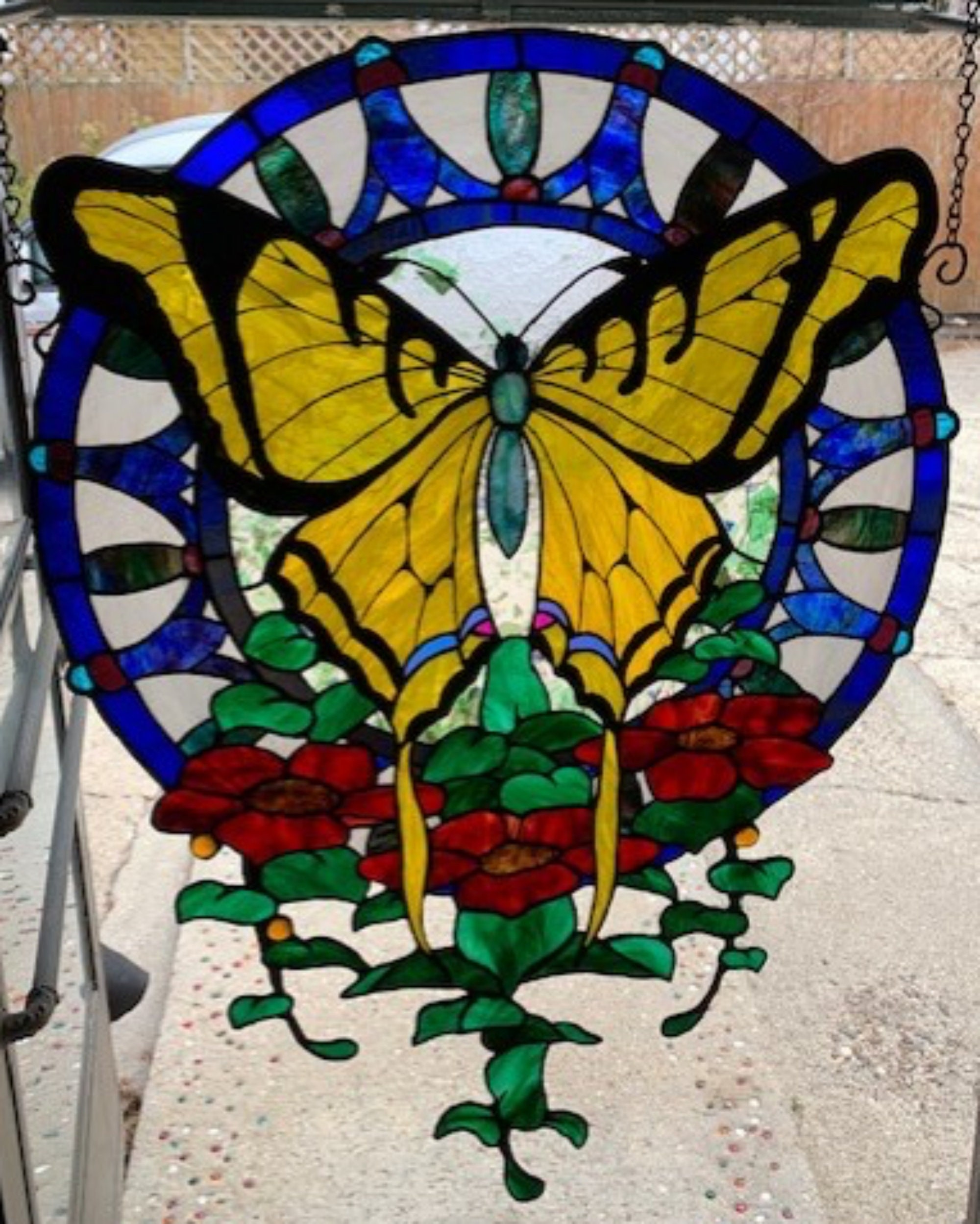 Butterfly Stained Glass Pattern, Butterfly Design for Stained Glass ...