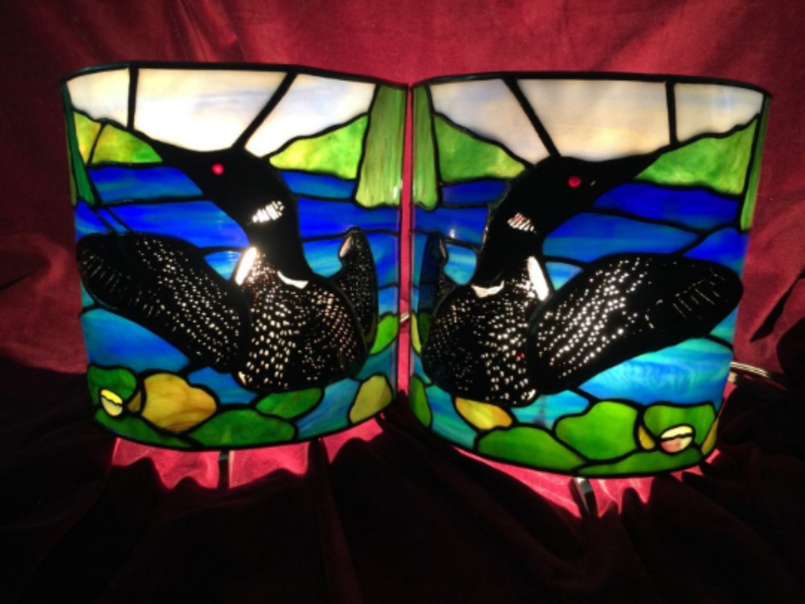 Loon Stained Glass Pattern, Digital Download, Loon Stained Glass Design ...