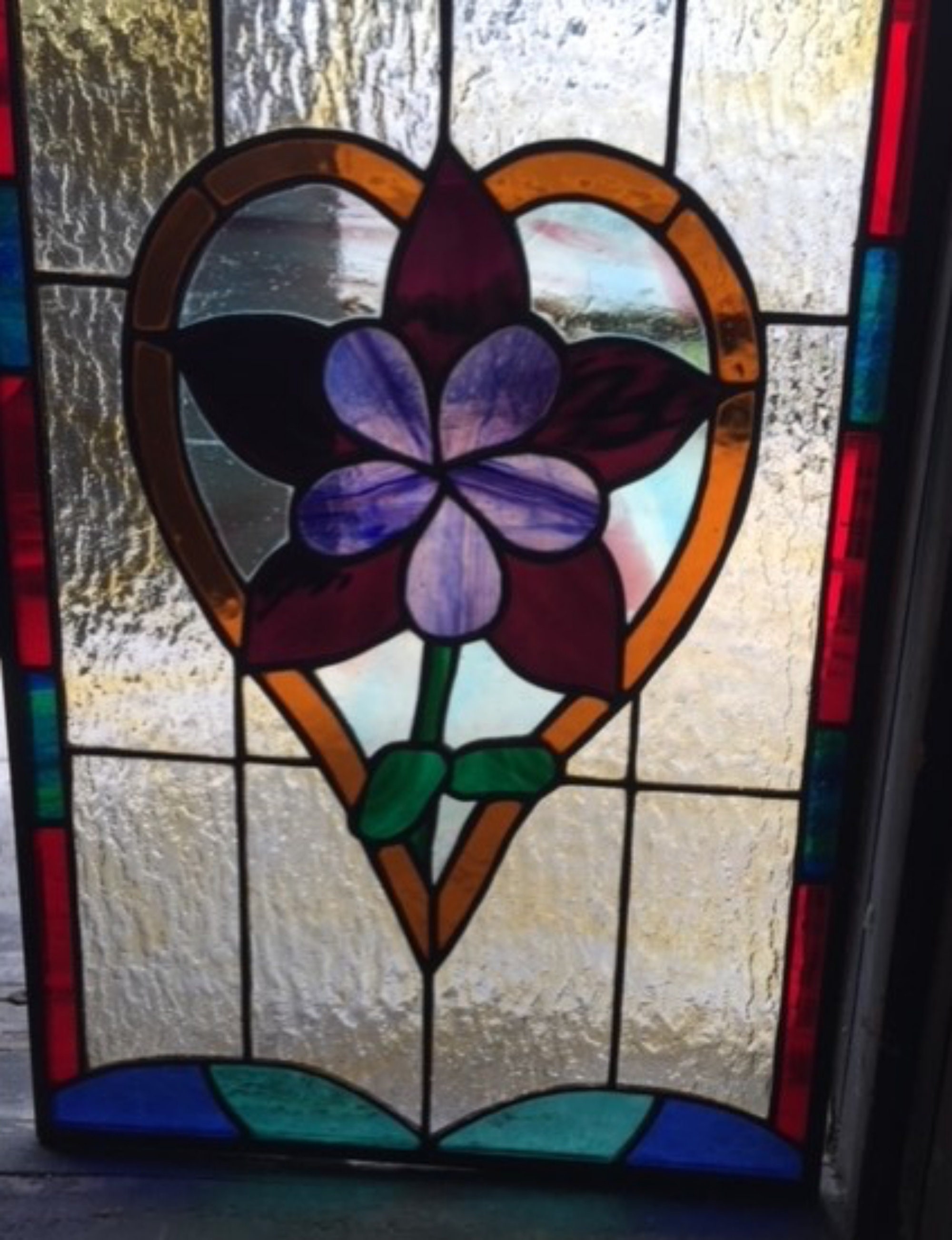 Heart With Flower Stained Glass Pattern, Digital Download, Valentine ...