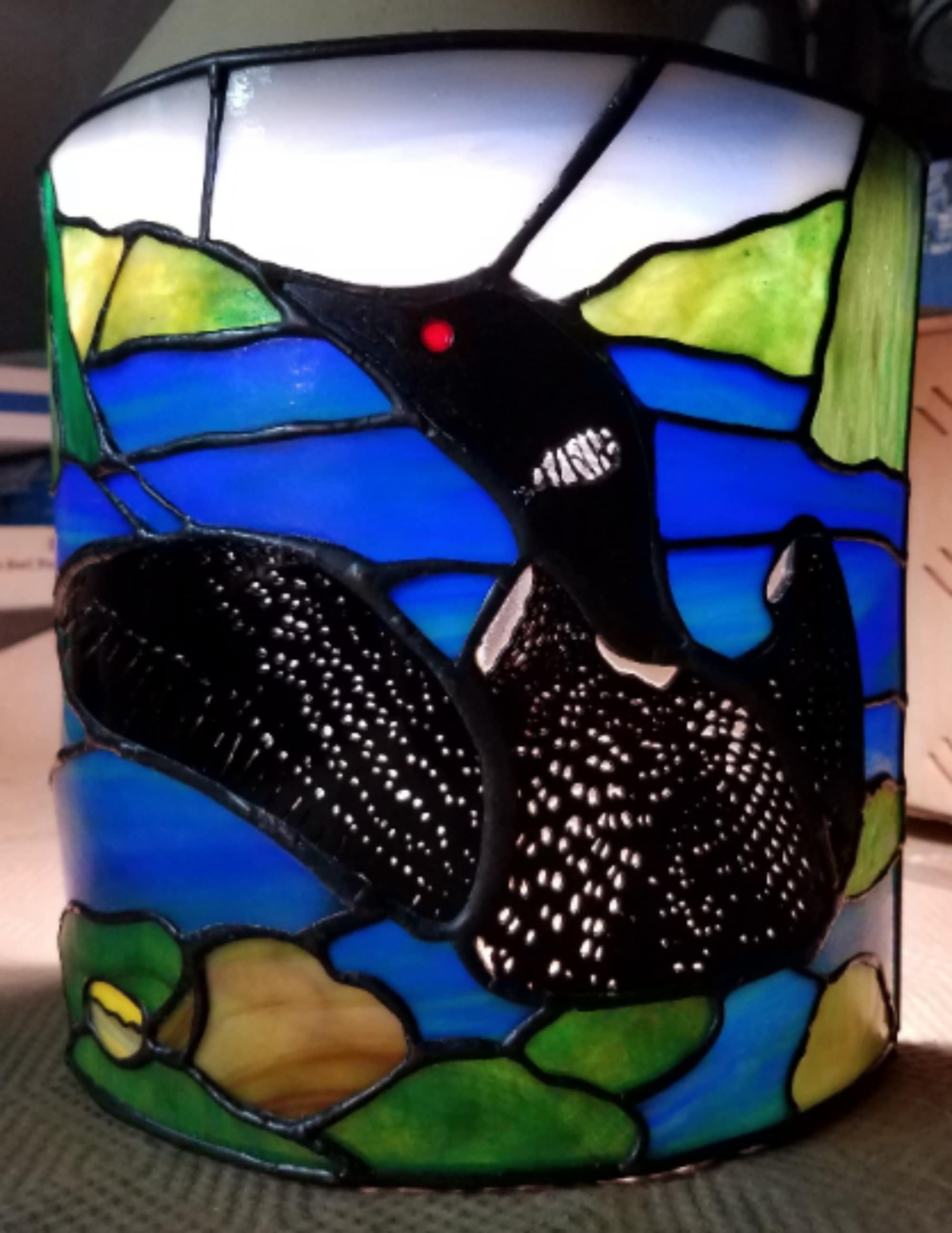 Loon Stained Glass Pattern, Digital Download, Loon Stained Glass Design ...