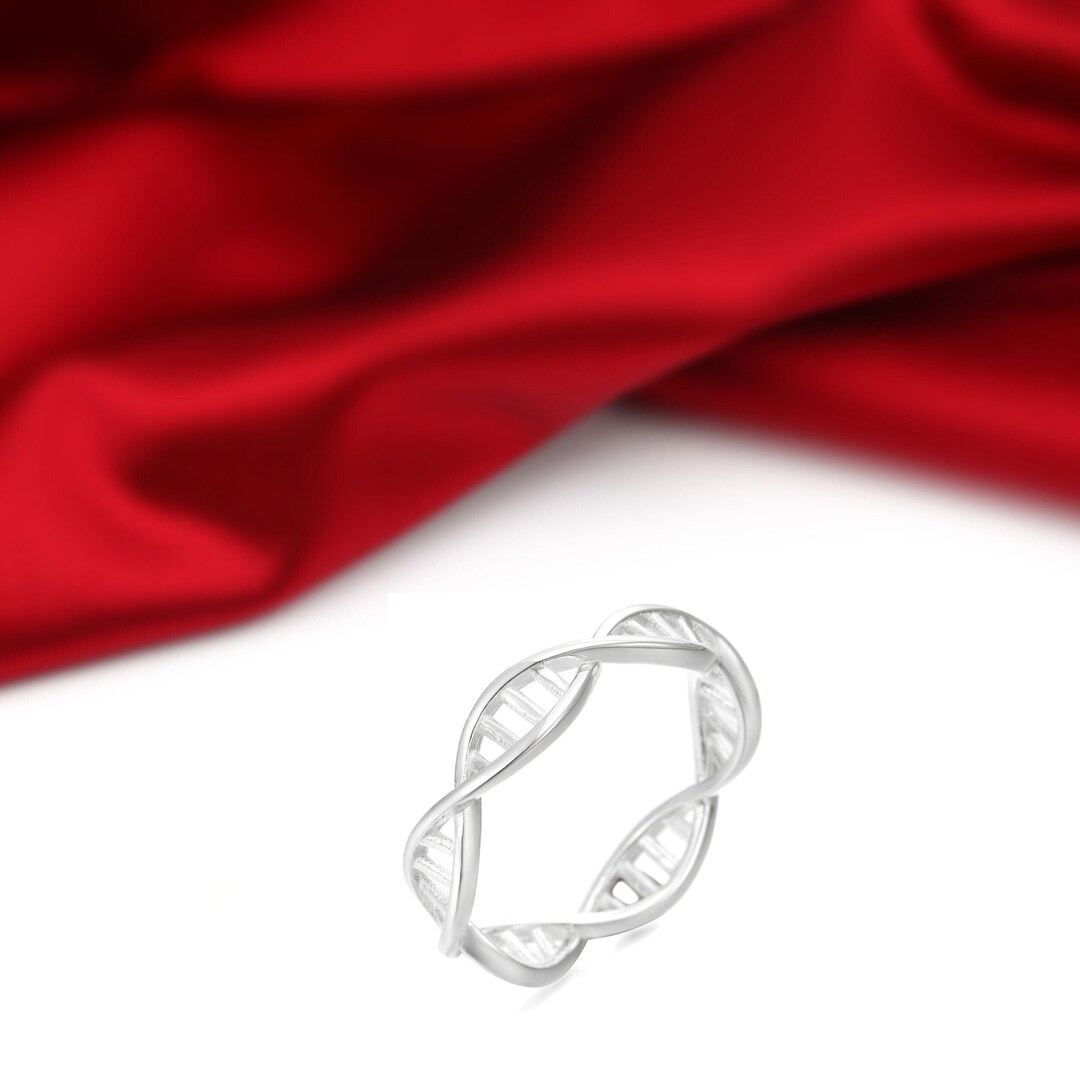 Sterling Silver DNA Ring,genetics Genealogy Ring,family Gift,graduation Gift,christmas Gift ...