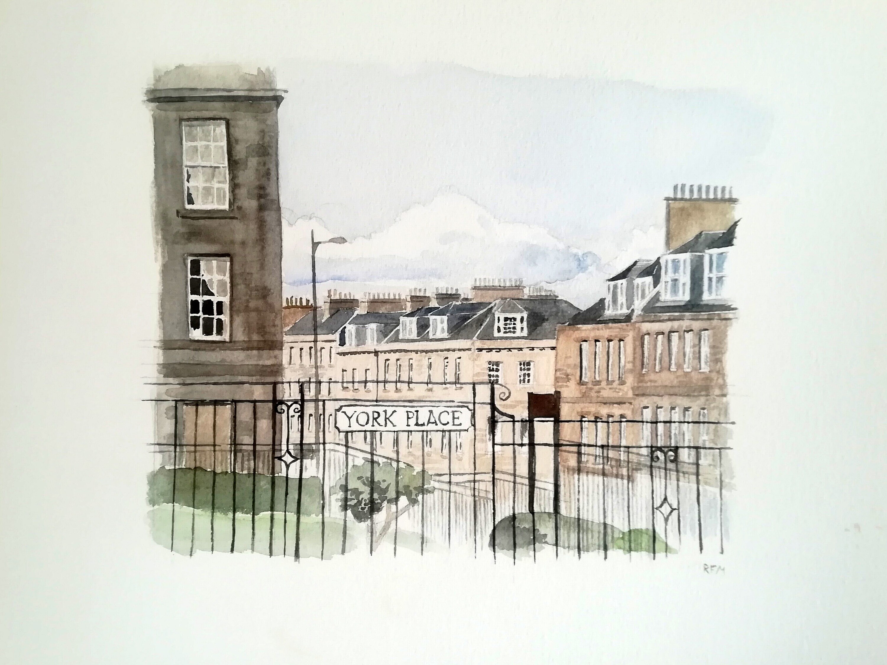 ORIGINAL WATERCOLOUR. New Town Edinburgh. 29.7 X 40.0cm 11.7 - Etsy